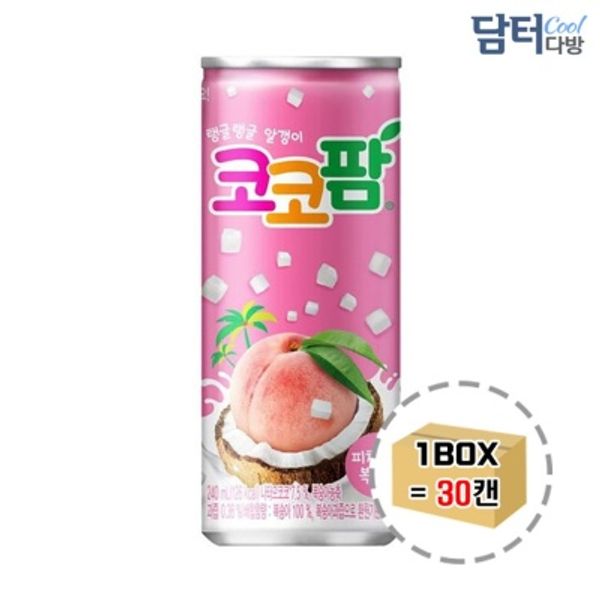 hplusmall 해태음료 코코팜 복숭아 240ml 30캔 - 핫트랙스