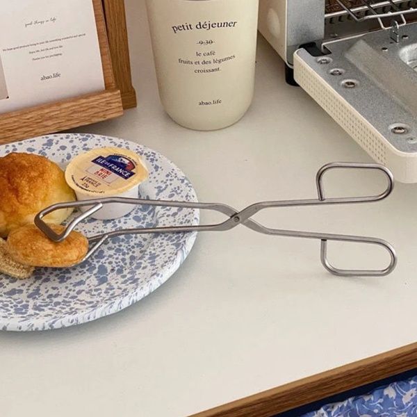 shoppingplan 손이편한 주방 가위집게 2p세트 스텐 샐러드 음식집게 - 핫트랙스