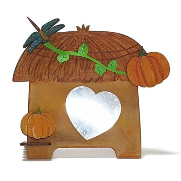 hplusmall (미술재료)가을만들기 하트거울 초가집꾸미기 5개묶음 - 핫트랙스