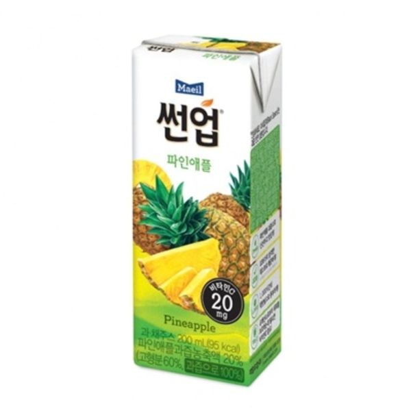 hplusmall 썬업 파인애플 200mlx24팩x2박스 - 핫트랙스