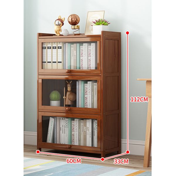 shoppingplan 대나무 아크릴 4단 수납장(60cm)(월넛) - 핫트랙스