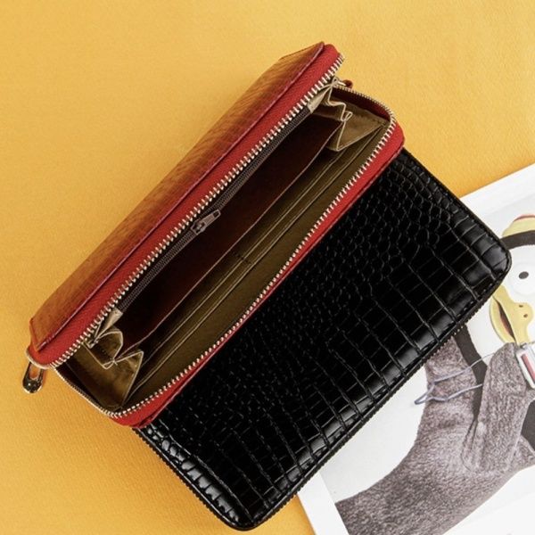 hplusmall 지퍼 장지갑 핸드 스트랩 기본스타일 여성 지갑[WC3B5 - 핫트랙스