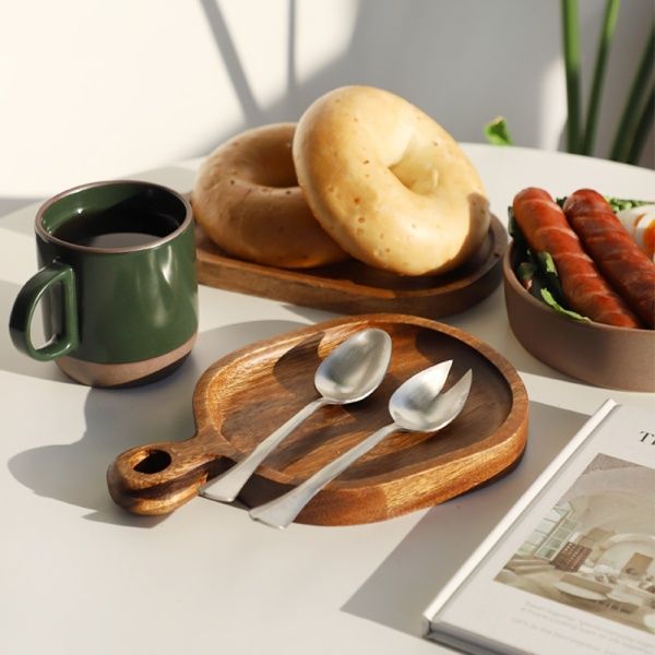 kitchen malling 아카시아 번 우드 플레이트 양면 보드 2size 택1p - 핫트랙스