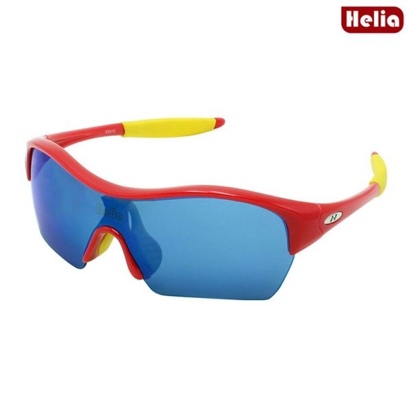 hplusmall 헬리아 주니어 고글 스톰 레드옐로우 (렌즈색 블루)[W - 핫트랙스