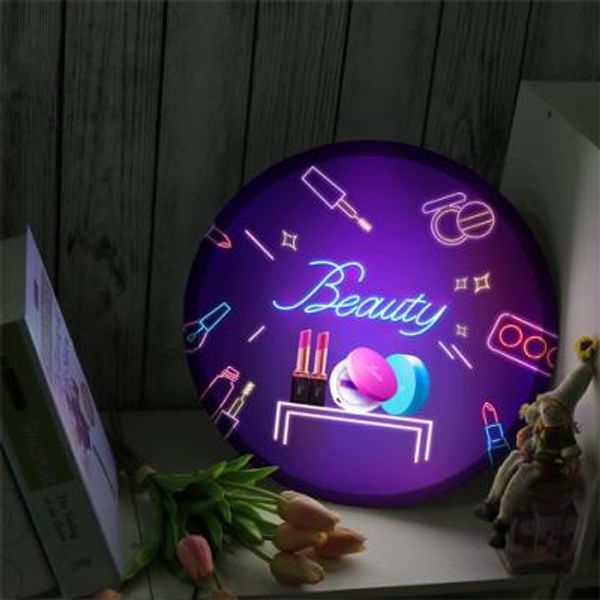 ggoomim nc467-LED액자35R_네온느낌뷰티아이콘_LED사인 - 핫트랙스