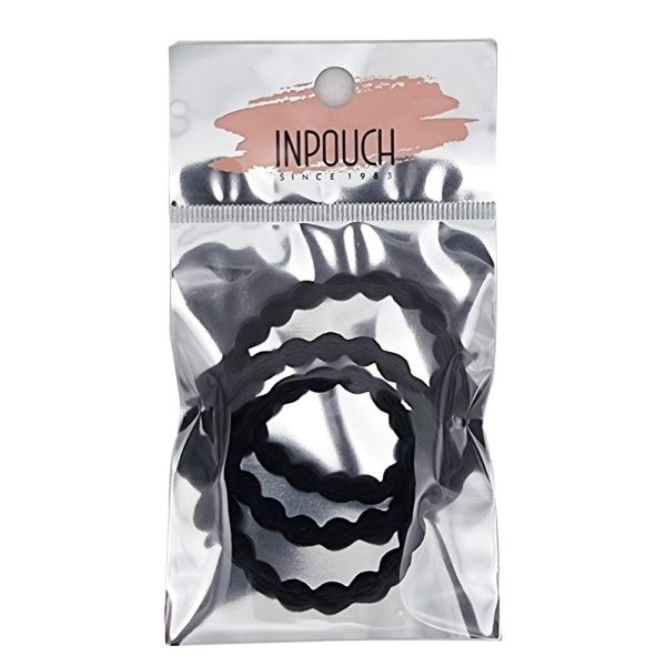 hplusmall 땅콩 무팁 머리끈 블랙 3p 머리끈 헤어밴드 도넛링 - 핫트랙스