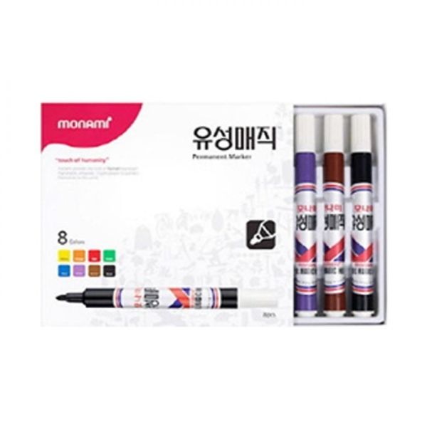 hplusmall 모나미 유성매직 8색 세트 CW - 핫트랙스