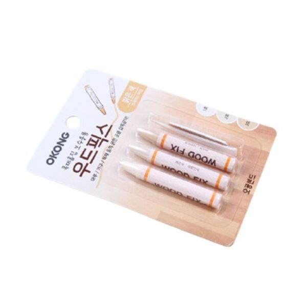 hplusmall 원목 가구 보수용 우드픽스 크레용 1호 밝은색 3P - 핫트랙스