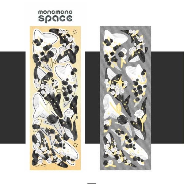 MONGMONG SPACE [몽스쮸] 흑백장미고래 씰스티커 - 핫트랙스