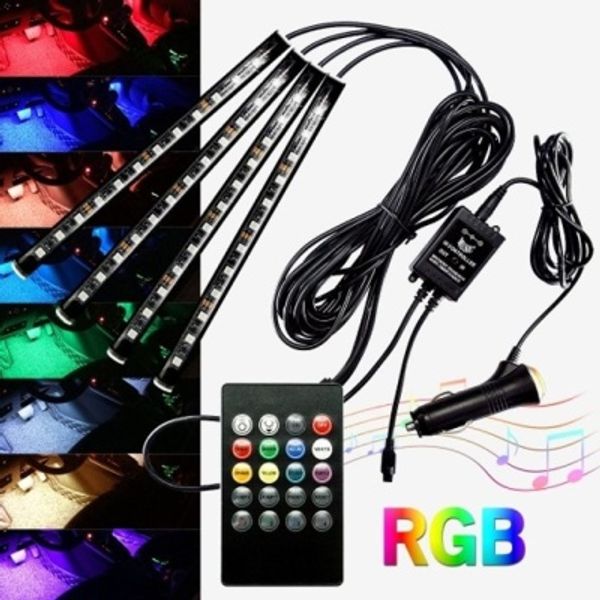 hplusmall 12V용 RGB 소리반응댄싱 LED바 풋등 키트 세트 - 핫트랙스