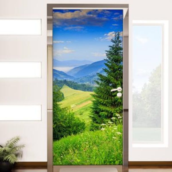 ggoomim ac852-맑은하늘과전나무_현관문시트지 - 핫트랙스