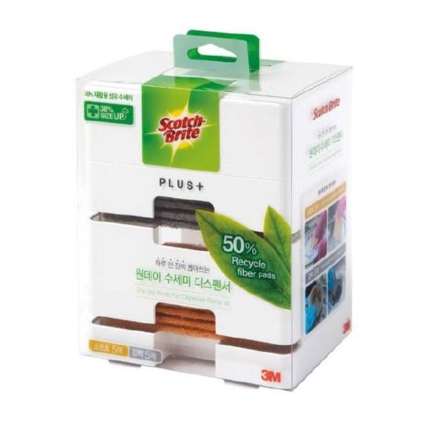 hplusmall 원데이 수세미플러스 디스펜서 스타터킷리필10매포함[ - 핫트랙스