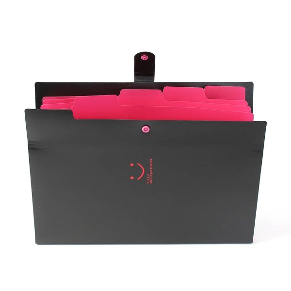 shoppingplan 스마일 도큐먼트 파일 3p세트(5칸) (블랙) 화일케이스 - 핫트랙스