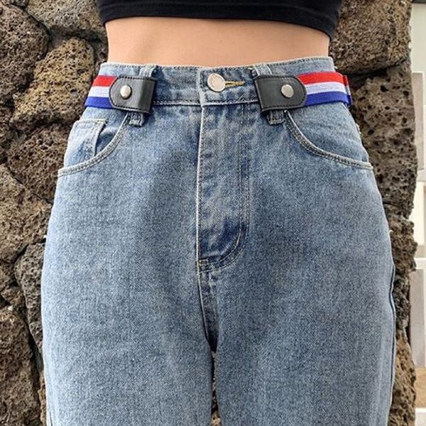 hplusmall 고탄력 버클 없는 프리벨트 길이 조절 가능 허리띠[WD - 핫트랙스