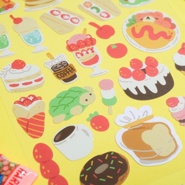 MONGMONG SPACE [몽스쮸] 몽몽 카페요리 씰스티커 - 핫트랙스