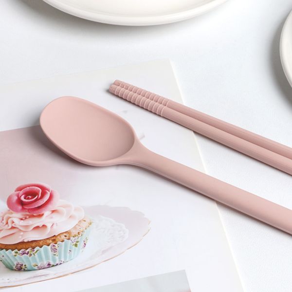 kitchen malling 모코 실리콘 파스텔 어린이 수저세트 5color 택1 - 핫트랙스