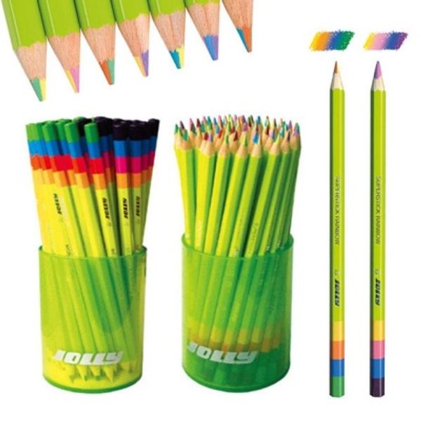hplusmall 지구화학 졸리 레인보우 색연필 4색(60자루) - 핫트랙스