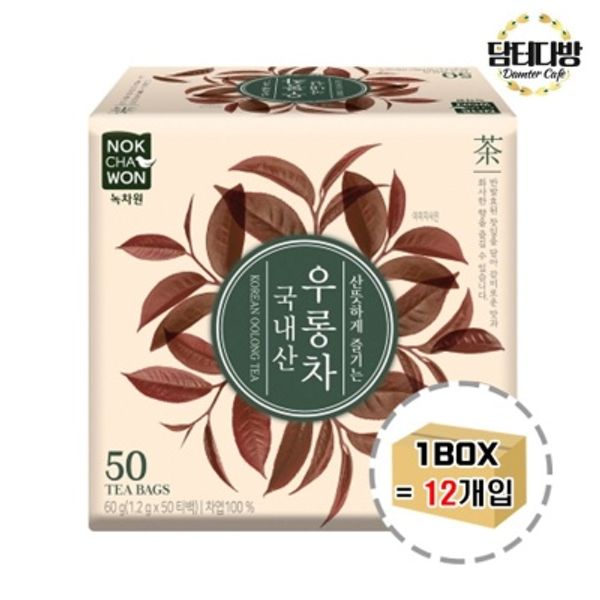 hplusmall 녹차원 국내산 우롱차 50티백 1BOX (12개입) - 핫트랙스