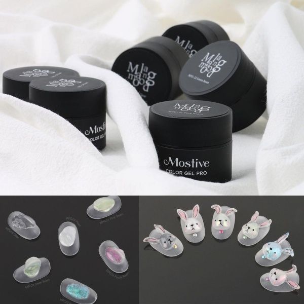 hplusmall 모스티브젤 말랑무드 6종 엠보젤 진주네일 쪼물젤[WB9 - 핫트랙스