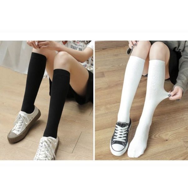 hplusmall 여자 여학생 반바지 치마 스커트 코디 종아리 양말[WB - 핫트랙스