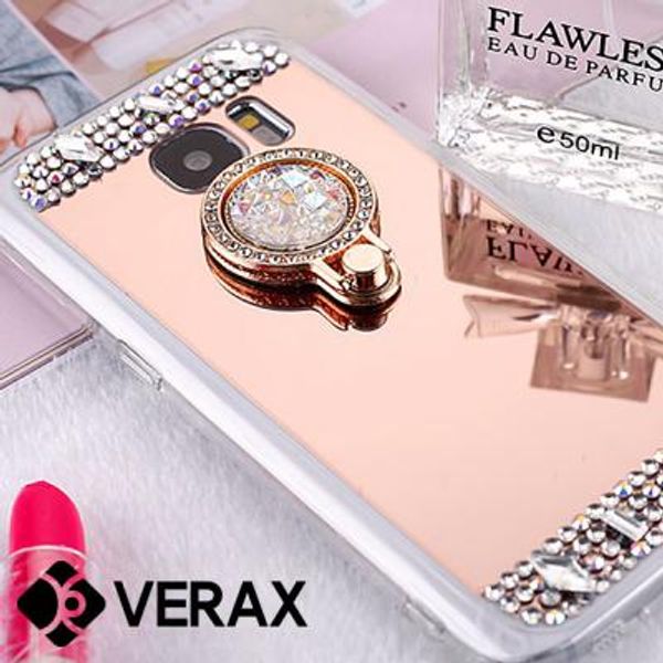 VERAX P176-1 갤럭시S7엣지 큐빅 핑크골드 미러 젤리케이스 - 핫트랙스