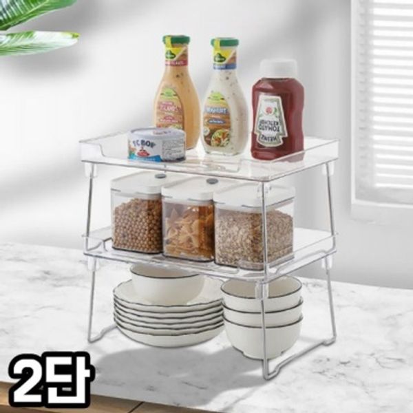 hplusmall SR 모듈 선반 화장품 책상 주방 정리 수납 2단 - 핫트랙스