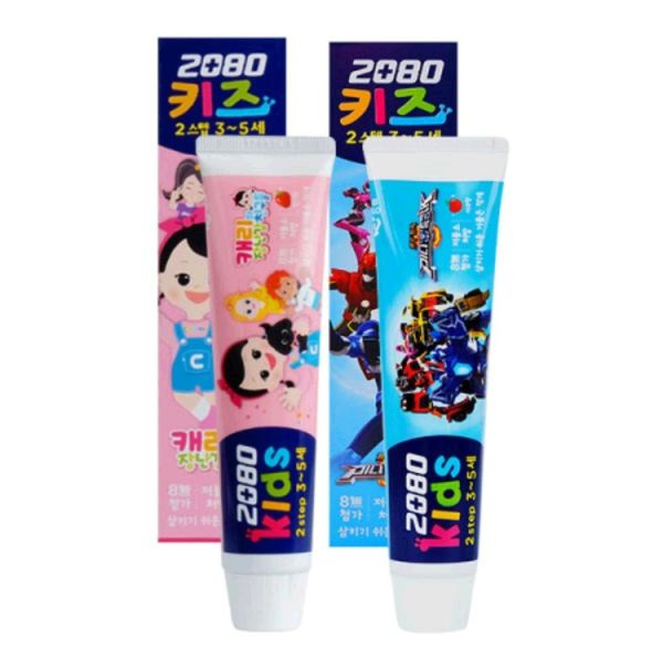 hplusmall 2080 2스텝 키즈 캐리 딸기치약 75g 8개입(WCB69F2) - 핫트랙스