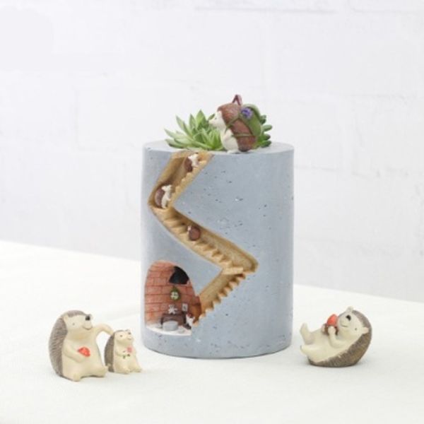 hobby's ROOGO 루고 다육이 화분 편안한 집으로 고슴도치 - 핫트랙스