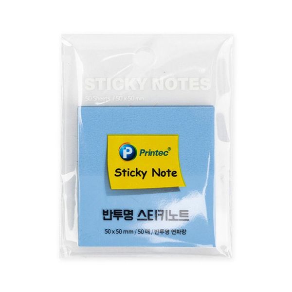 hplusmall 반투명 스티키 노트 연파랑 WD5931A - 핫트랙스