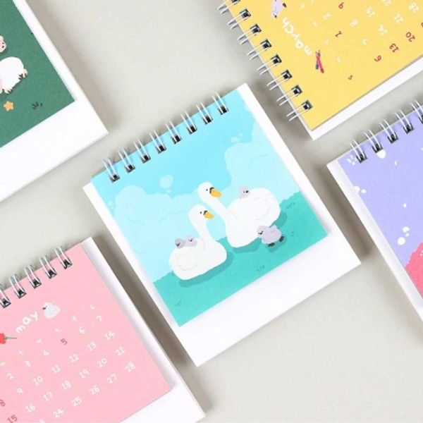 hplusmall 귀여운 드로잉 책상 미니 캘린더 테이블 플래너 22년 - 핫트랙스