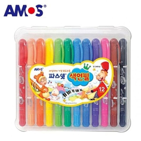 hplusmall 아모스 파스넷색연필.24색. - 핫트랙스