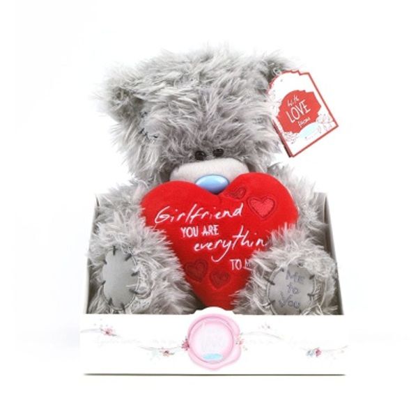 hplusmall 미투유 패딩 걸프랜드 하트 베어 22cm 곰인형 선물 - 핫트랙스