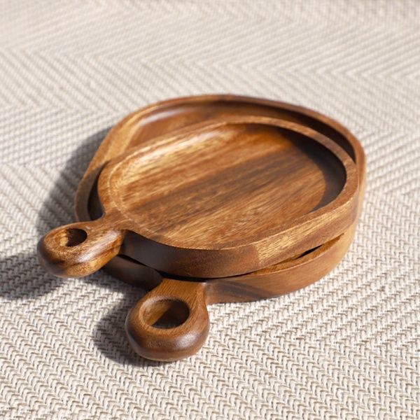 kitchen malling 아카시아 번 우드 플레이트 양면 보드 2size 택1p - 핫트랙스