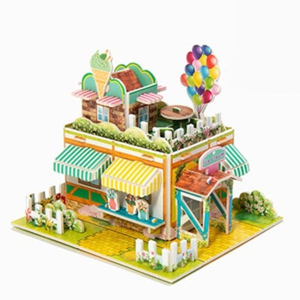 hplusmall 동네가게 3D 입체 모형 만들기 키트 (카페) - 핫트랙스