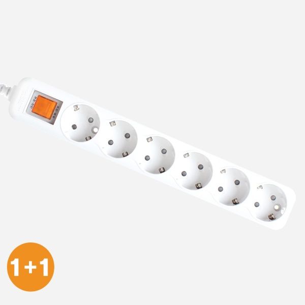 ijung 1+1 현대 멀티탭 통합 절전 과부하차단 6구 5M - 핫트랙스