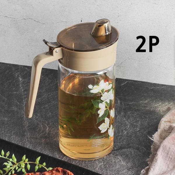 마시 원터치 꽃 오일병 500ml 2P 참기름 간장용기 소스통 - 핫트랙스