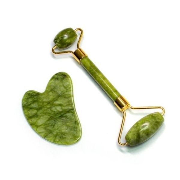 hplusmall 옥미 천연옥 얼굴마사지기 제이드롤러 그린 옥 굿[WBE - 핫트랙스