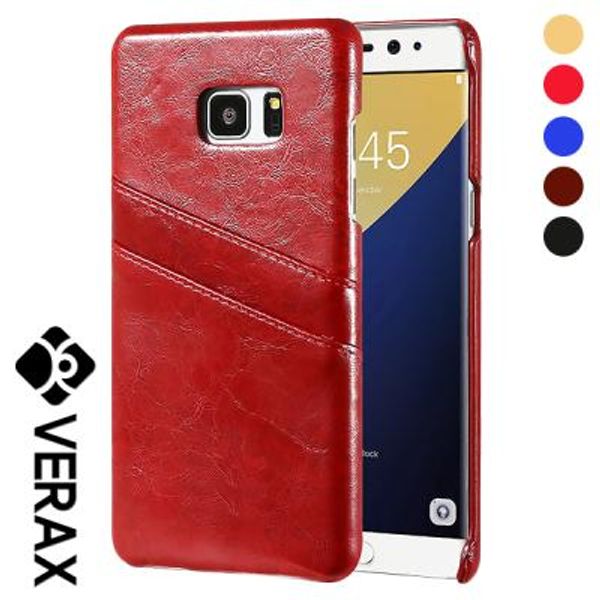 VERAX P018 갤럭시S6엣지플러스 더블 카드수납 가죽케이스 - 핫트랙스