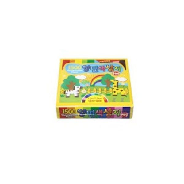 hplusmall 색종이 양면 종이 접기 미술 창작 미니 10색 150매 - 핫트랙스