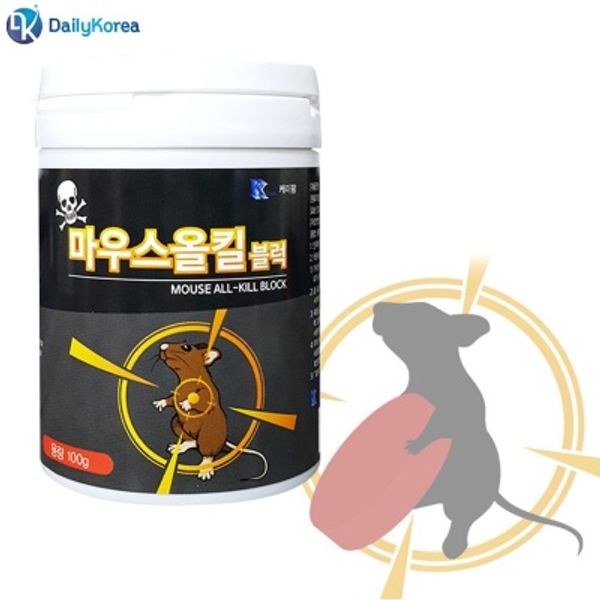 hplusmall 케이팜 마우스올킬 블럭 100g 1개 쥐덫 유인 설치류 D - 핫트랙스