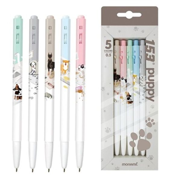 hplusmall 모나미 153 퍼피 5컬러 세트 K - 핫트랙스