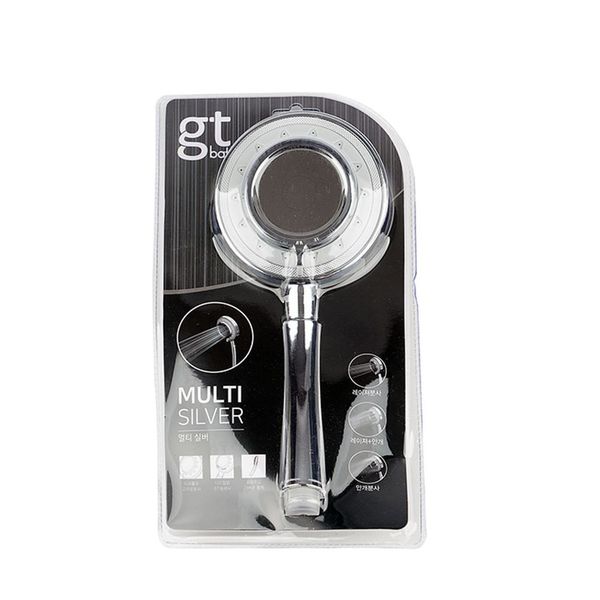 hplusmall 3기능 멀티 실버 샤워기 샤워헤드(W4D8D13) - 핫트랙스