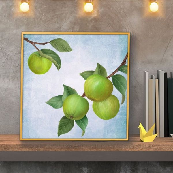 hplusmall 사과 풍수 그림 액자 돈들어오는 부자되는 50goldAL7 - 핫트랙스