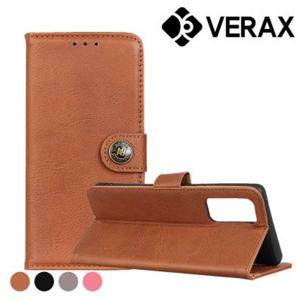 VERAX P536 갤럭시S10 5G 골드 버튼 카드수납 가죽 케이스 - 핫트랙스
