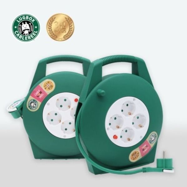 hplusmall 러그박스 LUGBOX 10M 1.5SQ 슬림형 캠핑릴선 그린 - 핫트랙스