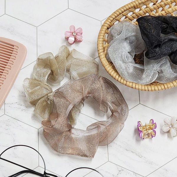 hplusmall 펄 곱창 머리끈 10cm[WA874CE] - 핫트랙스