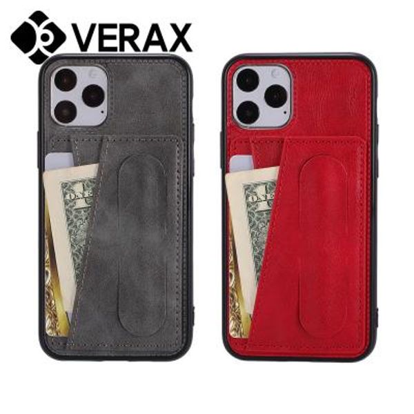 VERAX 아이폰XS 스탠딩 카드수납 범퍼 가죽 케이스 P674 - 핫트랙스