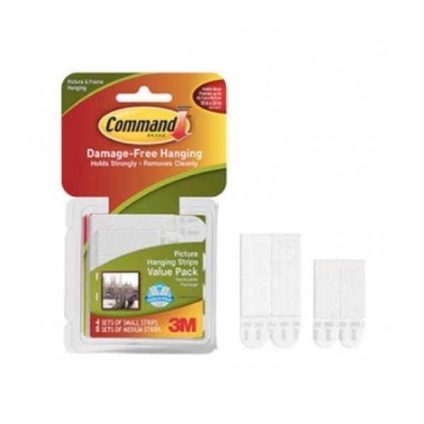 hplusmall 3M 코맨드 탈부착 찍찍이 테이프 (소형) 17205 - 핫트랙스