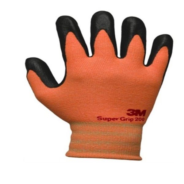 hplusmall 3M NBR폼 코팅 안전장갑 슈퍼그립200오렌지 L(10조입) - 핫트랙스