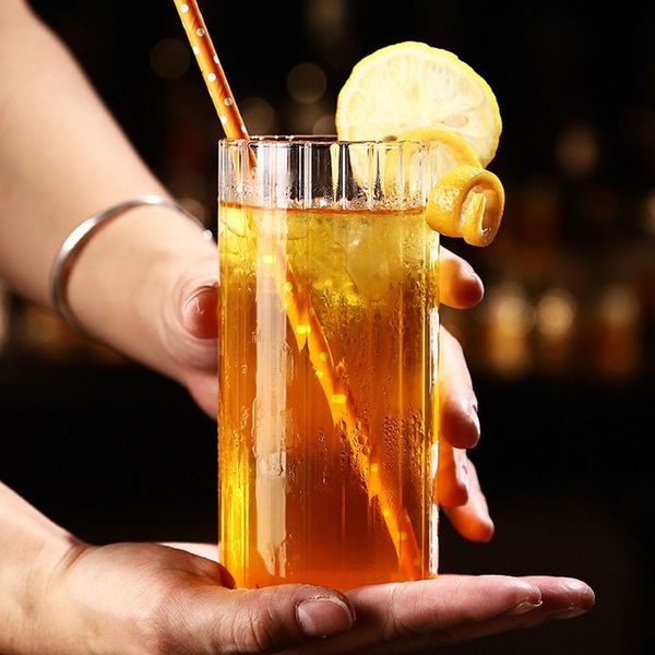 hplusmall 플리츠 유리컵 2p세트 360ml 주스컵 잔 물컵(WCDB6BD) - 핫트랙스